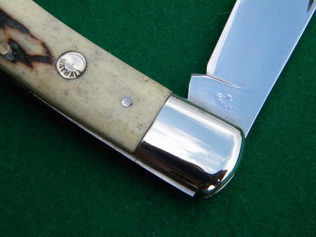 Custom Stag Slip Joint Folder by A.M. Mayhall - C. 1960's