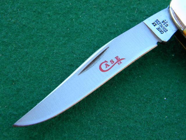 Case XX Stainless USA 2 Dot (1978) Stag Red Etch Muskrat Knife - Mint