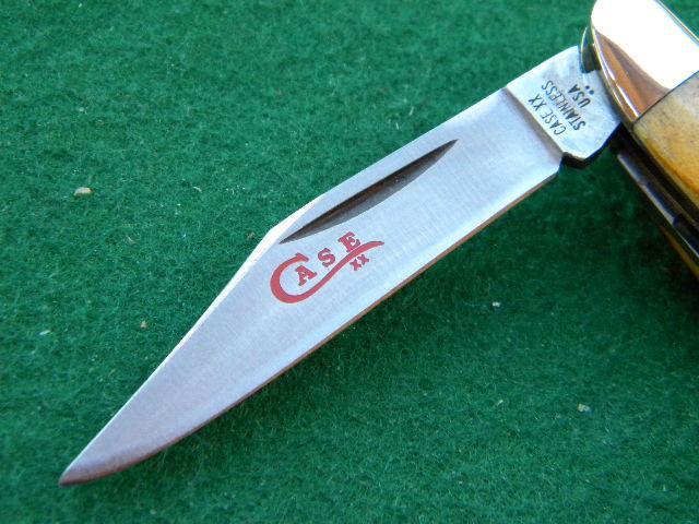 Case XX Stainless USA 2 Dot (1978) Stag 5220 SSP Red Etch Peanut Knife ...