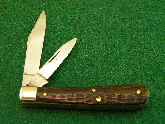 Rare Case XX (Circle C Tested Era) 6229 1/2 Green Bone Tadpole Knife C ...