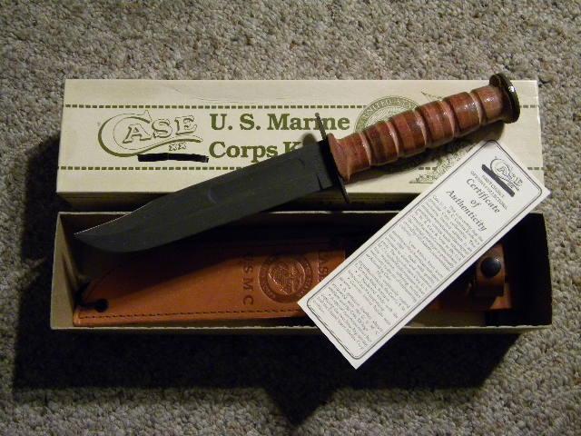 Case XX Bradford, PA USMC 1989 USA U.S. Marine Corps Stacked Leather ...