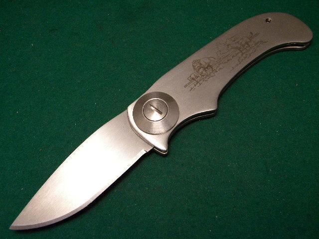 Wyoming Knife Corp. Powder River Folder Lockback Knife and Pouch - NIB