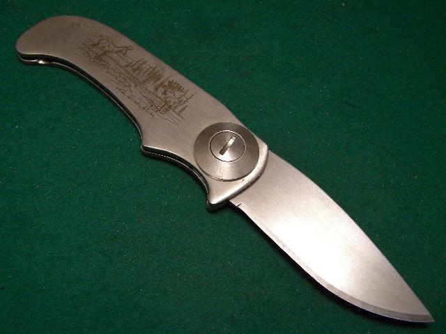 Wyoming Knife Corp. Powder River Folder Lockback Knife and Pouch - NIB
