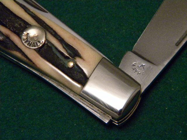 Custom Stag 2 Blade Stockman Knife by A.M. Mayhall - C. 1960's
