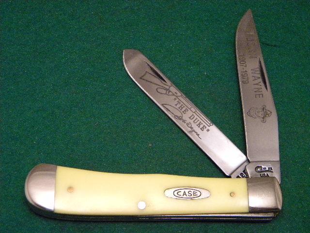 Case XX USA 1997 Yellow 3254 CV Trapper Knife - John Wayne the "Duke ...