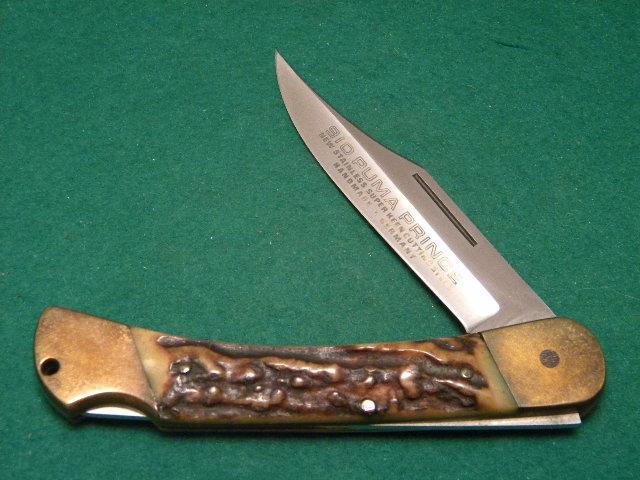 Puma Germany Stainless Stag 910 Prinz / Prince Lockback Knife c.1982 - NIB