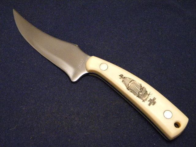 Schrade USA 155SC Scrimshaw Sharpfinger Sheath Knife - NIB