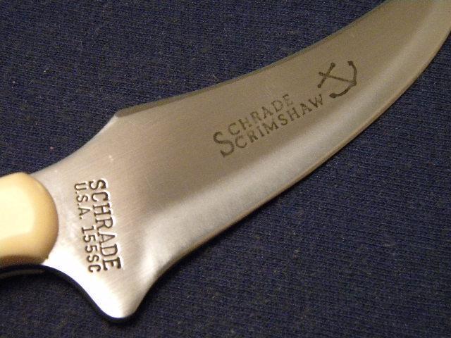 Schrade USA 155SC Scrimshaw Sharpfinger Sheath Knife - NIB