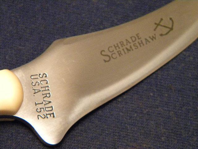 Schrade USA 152SC Scrimshaw Sharpfinger Sheath Knife - NIB