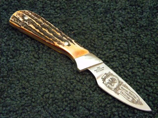 Bear MGC Heritage Bear & Son Cutlery USA Genuine Stag Sheath Knife ...