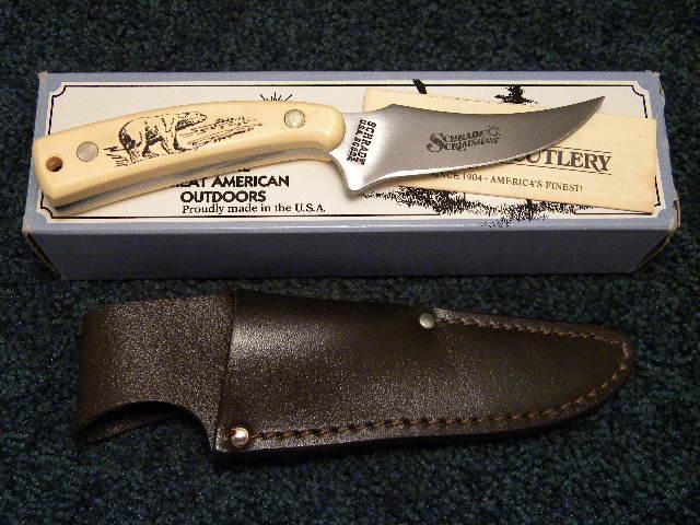 Schrade USA SC502 Scrimshaw Sharpfinger Sheath Knife - NIB
