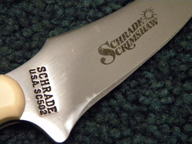 Schrade USA SC502 Scrimshaw Sharpfinger Sheath Knife - NIB