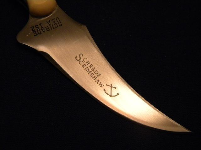 Schrade USA 152SC Scrimshaw Sharpfinger Sheath Knife - NIB