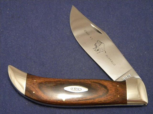 Case XX USA 1965-69 Wood P172 Buffalo Clasp Knife