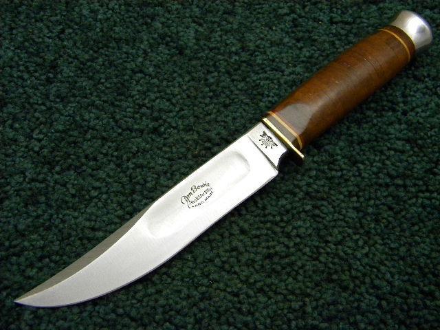 Carl Schlieper Solingen Germany Eye Brand Jim Bowie Stacked Leather ...