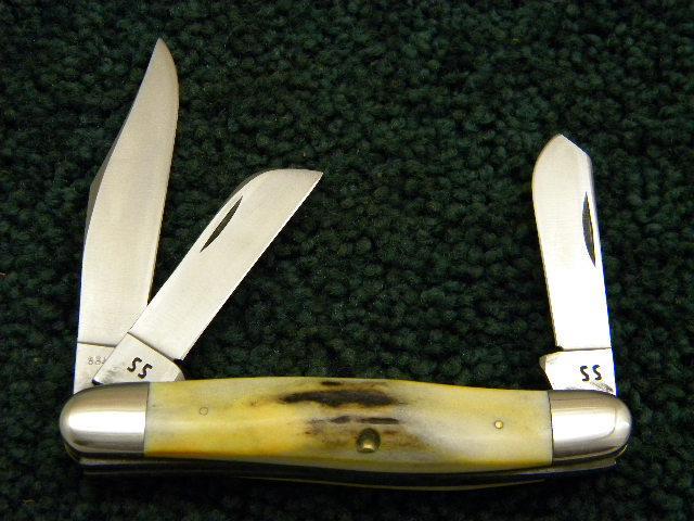 Case XX Stainless USA 2 Dot (1978) Stag 5347 HP SSP Red Etch Stockman ...