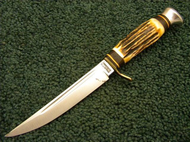 Olsen Knife Co. Solingen Germany 2706-4 3/4" Stag Sheath Knife