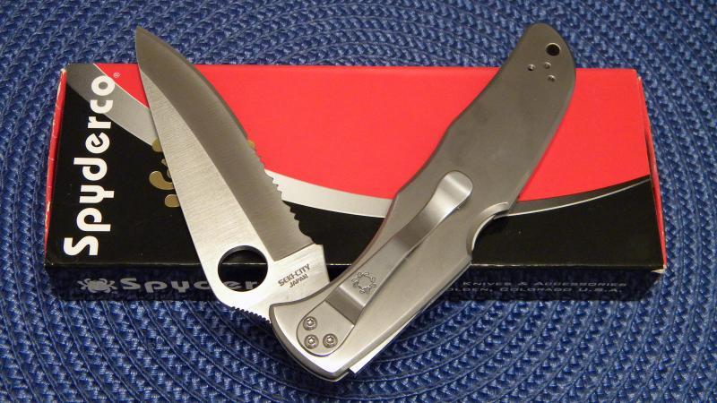 Spyderco VG-10 Seki-City Japan C10PS Partial Serrated Endura Tactical ...