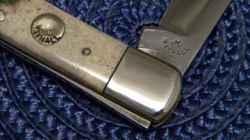 Custom Stag Slip Joint Folding 1 Blade Knife by A.M. Mayhall - C. 1960's