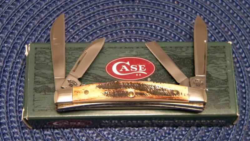 Case XX USA 2004 Bone/Stag 6.5468 SS Congress Knife - NIB