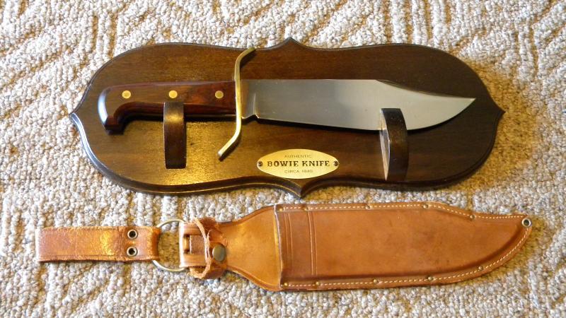 Western USA W49 "A" Wood Fixed Blade Bowie Sheath Knife with Wood ...