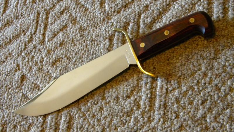 Western USA W49 "A" Wood Fixed Blade Bowie Sheath Knife with Wood ...