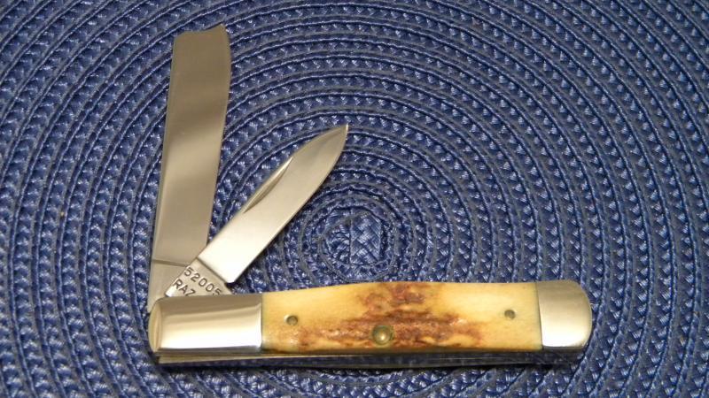 Case XX USA 1995 Stag 52005 RAZ SS One Arm Razor Knife