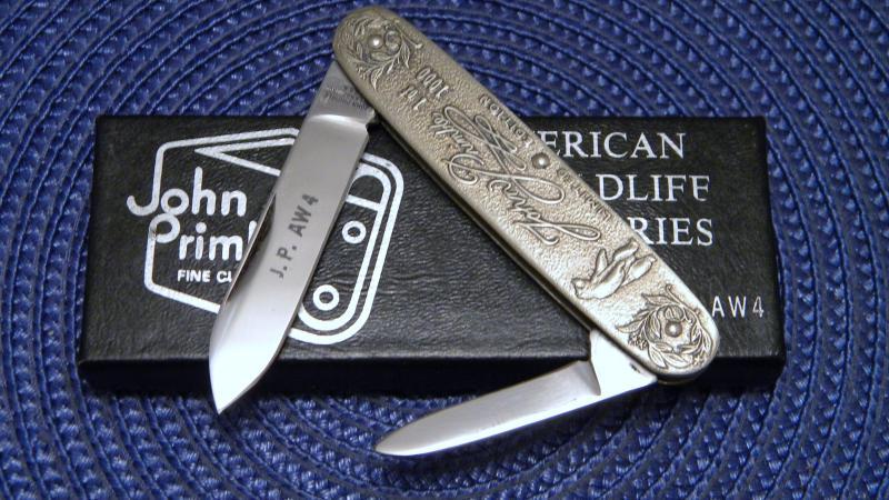 John Primble Belknap Inc. USA J-P-AW4 American Wildlife Series Knife - NIB