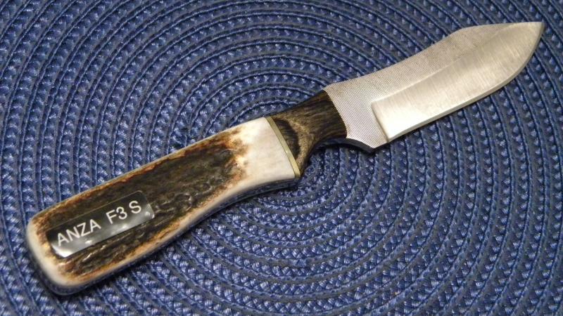 Anza Knives Custom Made from a File Model F3 S Stag Fixed Blade Sheath ...
