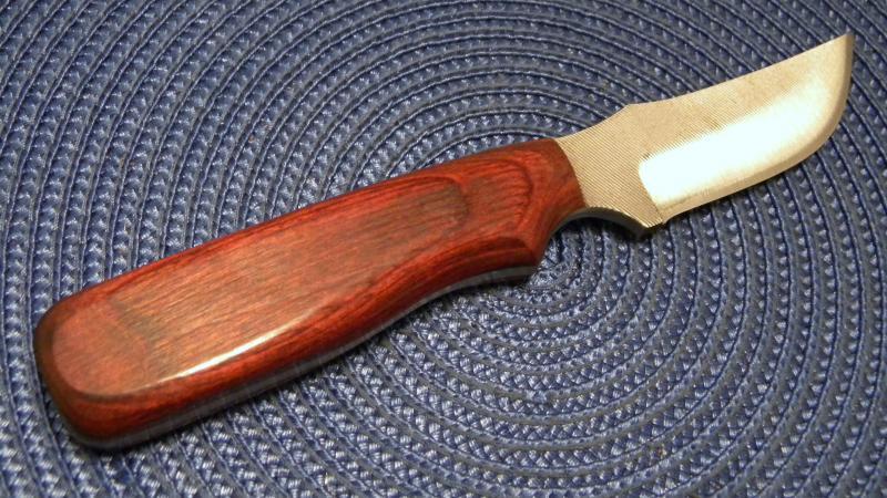 Anza Knives Custom Made from a File Model F-5 Wood Utility Fixed Blade ...