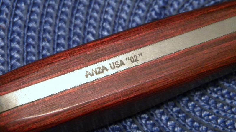 Anza Knives Custom Made from a File Model F-5 Wood Utility Fixed Blade ...