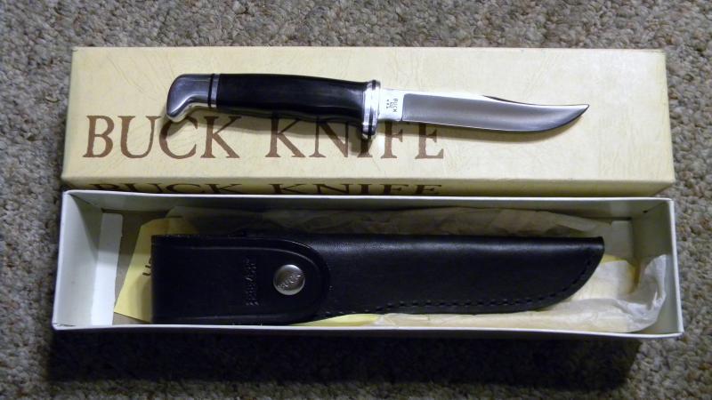 Buck 102 USA Black Woodsman Hunting Sheath Knife Pre 1986 - NIB