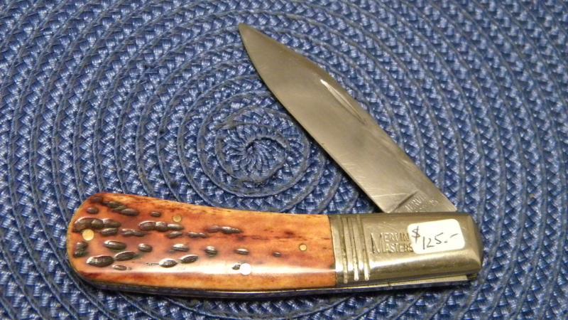 Custom Bone Handle Folding Pocket Knife by Mervin Masters of Louisville KY