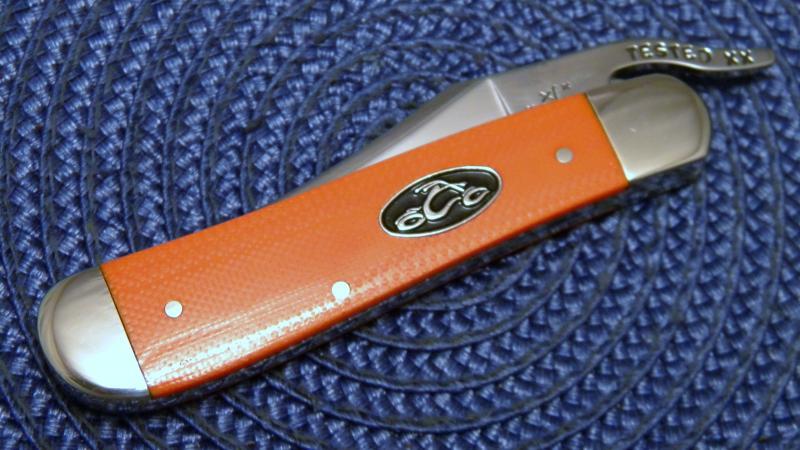Case XX USA 2004 Micarta 101953 L SS Orange County Choppers Russlock Knife
