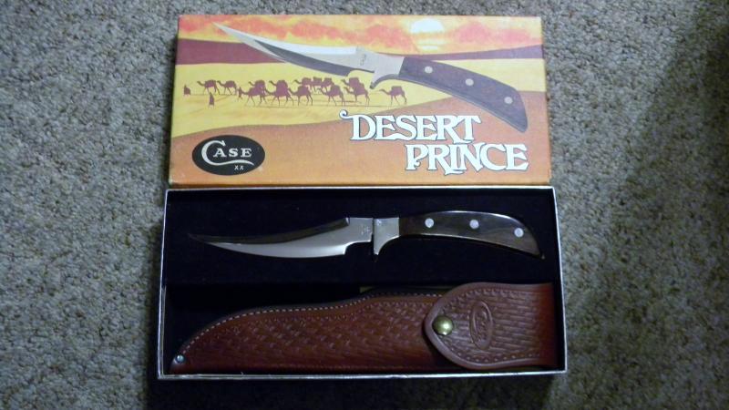 Case XX SS USA 9 Dot (1981) Wood Desert Prince Fixed Blade Sheath Knife ...