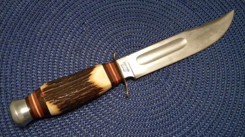 Edge Brand Solingen Germany Stag 473 Fixed Blade Sheath Knife
