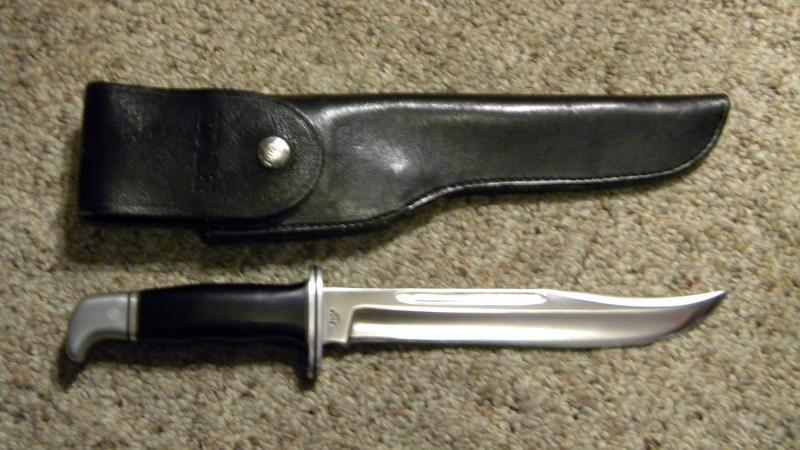 Buck USA 120 The General Black Fixed Blade Hunting Sheath Knife c.1967