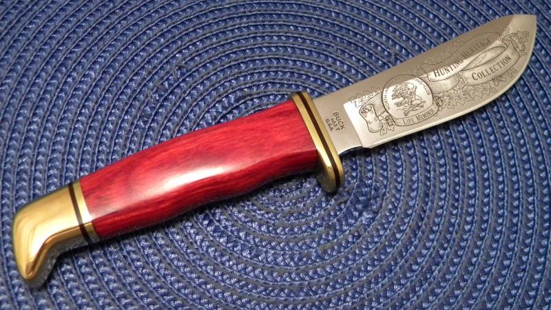 Buck 103 USA Scarlet Wood Hunting Heritage Collection Skinner Fixed ...