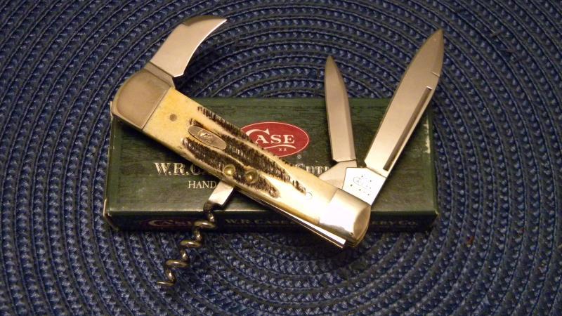 Case XX USA 2003 Bone Stag 6.54130 SS Bartender Knife in Box