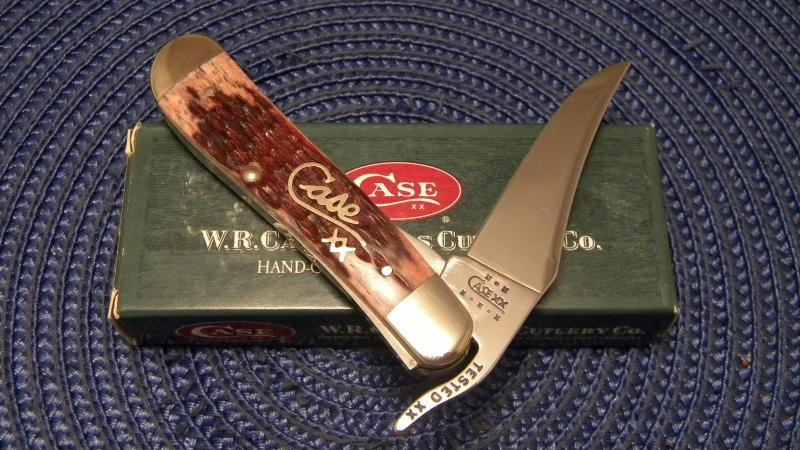 Case XX USA 2002 Cranberry Bone 61953L SS Russlock Knife - NIB