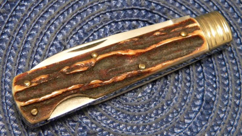 Hubertus Solingen Germany Rostfrei Stag Lockback Knife