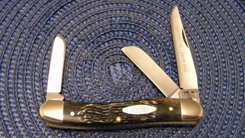 Case XX SS USA 8 Dot (1982) Bone 6318 HP SSP Razor Edge Stockman Knife