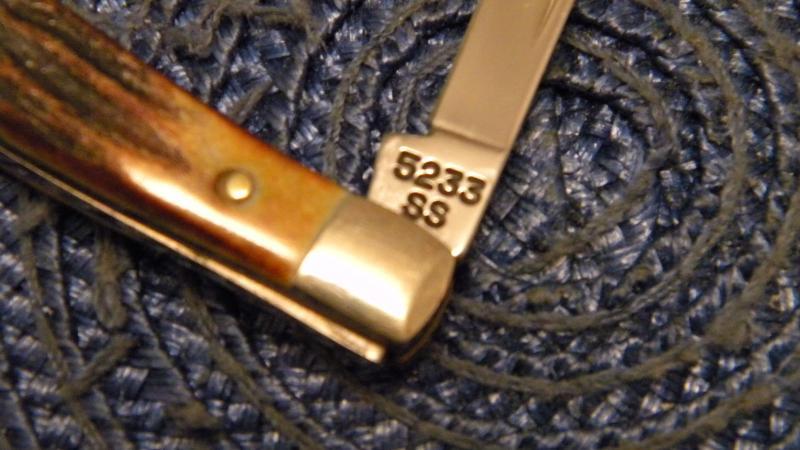 Case XX USA Stag 5233 SS "Case XX Tested Centennial 1889-1989" Pen Knife