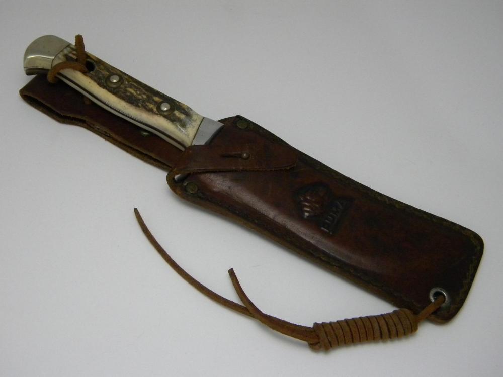 Puma Germany Stag 6373 Puma Skinner Fixed Blade Sheath Knife c.1971