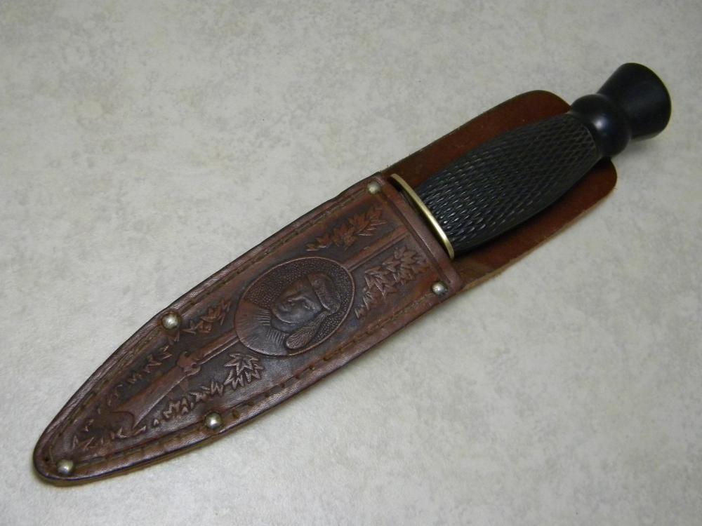 OLCUT Union Cut. Co. Olean, NY Bakelite Hunter Fixed Blade Sheath Knife ...