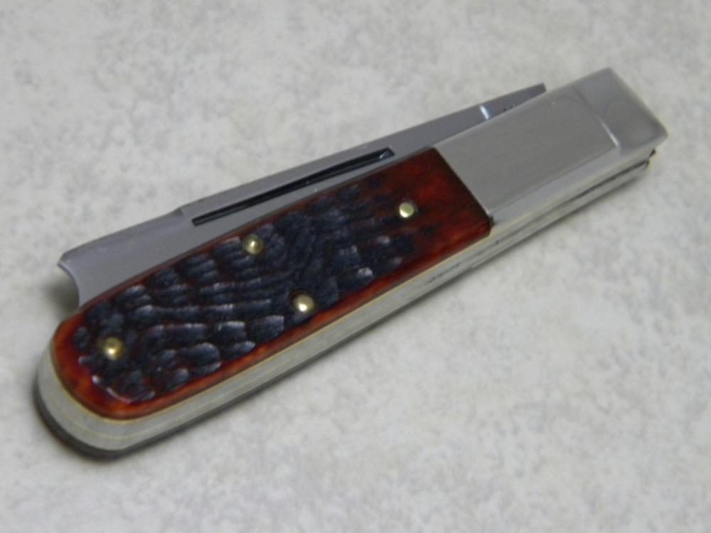 Case XX USA 9 Dot (1971) Bone 6205R One Arm Man Razor Barlow Knife