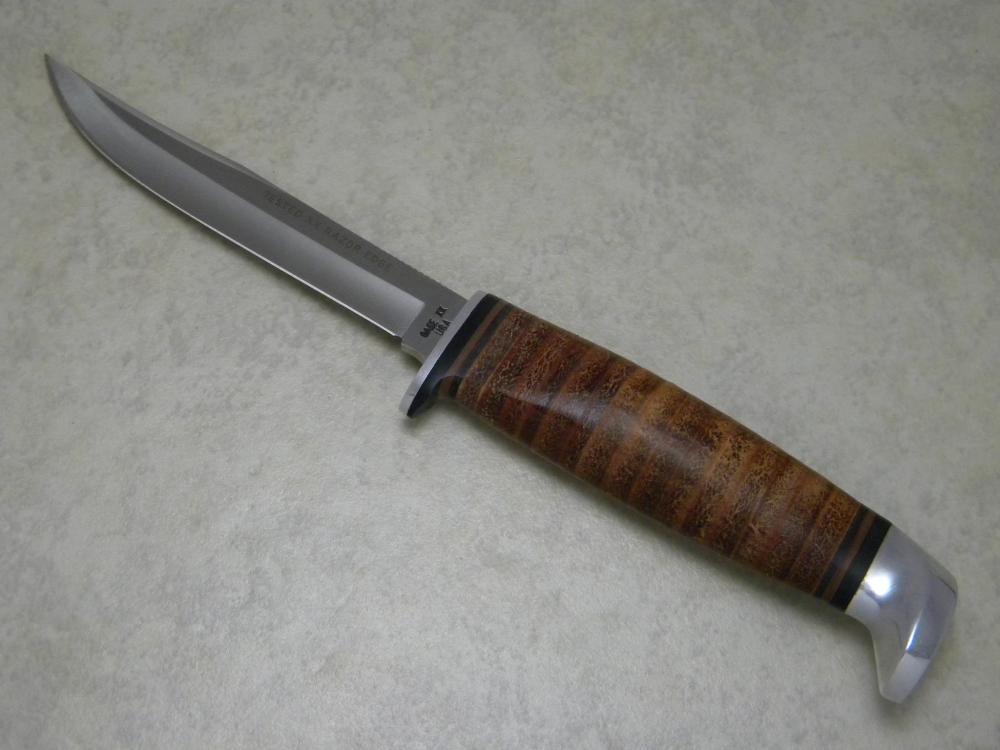 Case XX USA 1965-69 Stacked Leather 3 FINN Tested XX Razor Edge Fixed ...