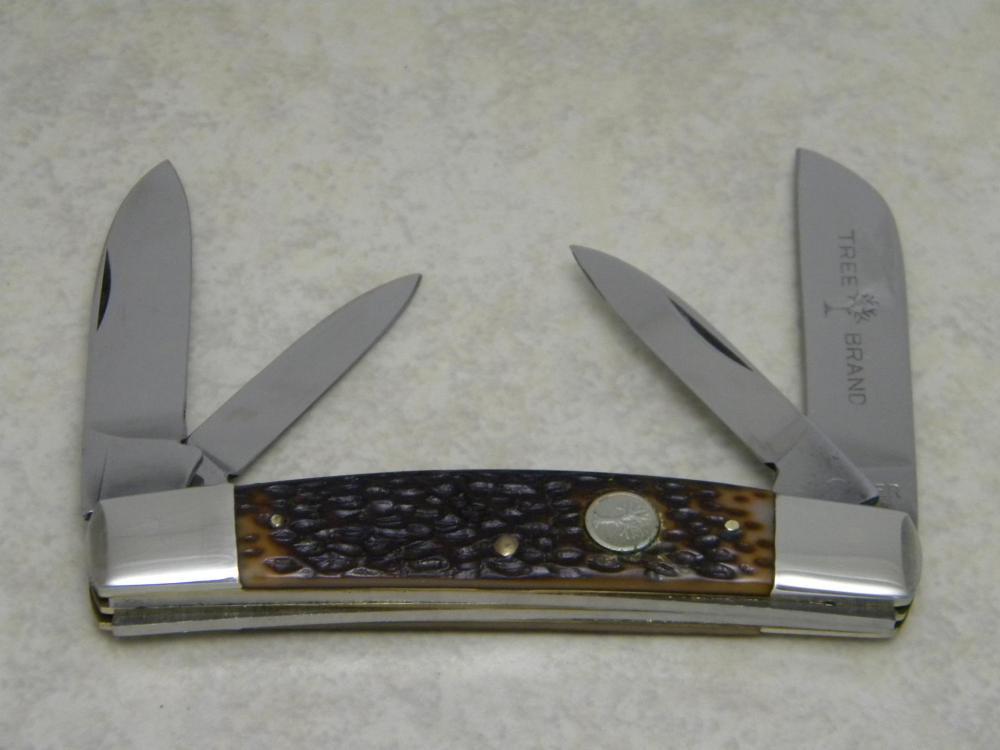 Boker USA Tree Brand Delrin 4 Blade 5974 Large Congress Knife