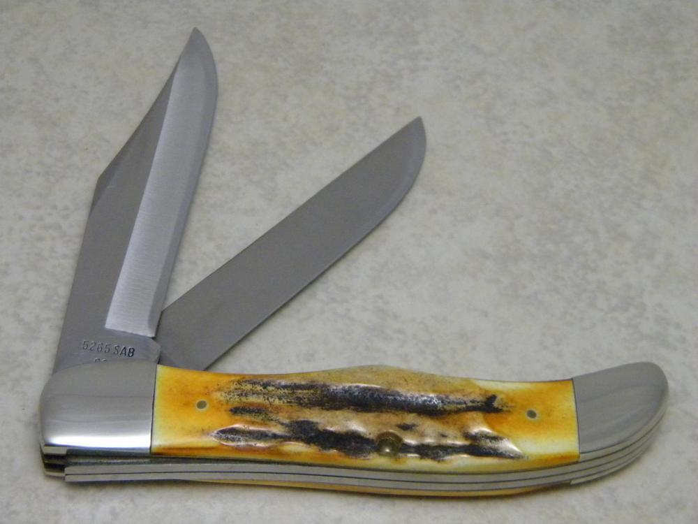 Case XX Stainless USA 3 Dot (1977) Stag 5265 SAB SSP Blue Scroll ...