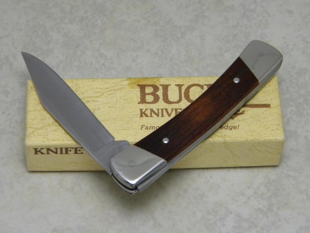 Buck 704 USA Wood Maverick Folding Pocket Knife in Box c.1988